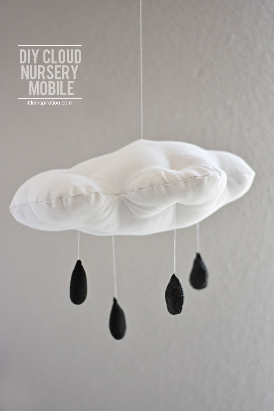 DIY Cloud & Rain Drops Nursery Mobile » Little Inspiration