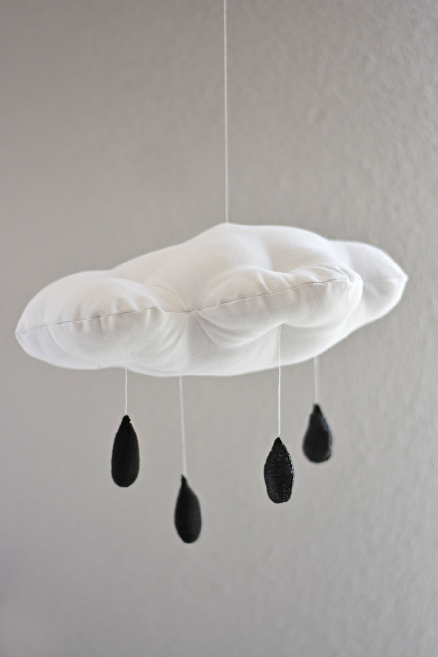 DIY Cloud & Rain Drops Nursery Mobile » Little Inspiration